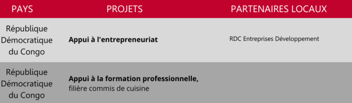 Tableau projet pays RDC - iecd